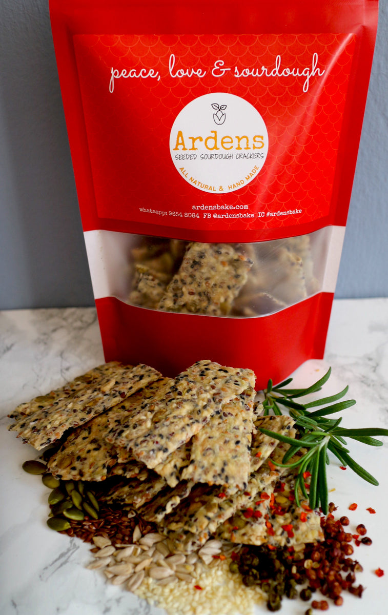Mala#9 Seeded Sourdough Crackers (vegan-friendly) – ArdensBake
